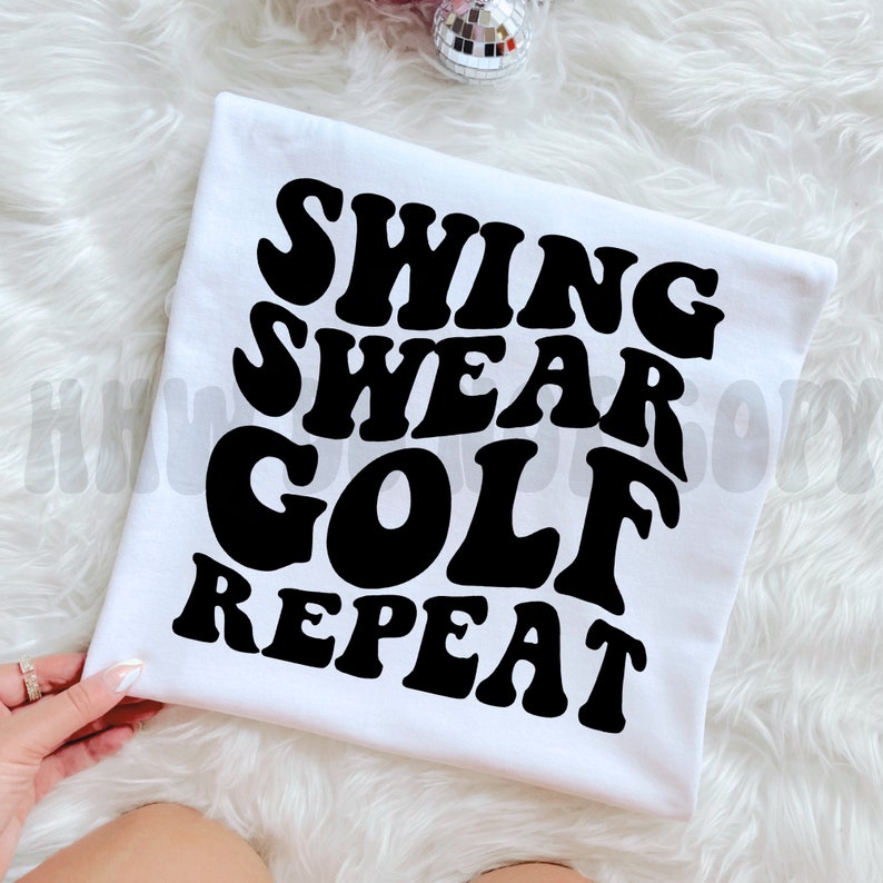 Swing Swear Golf Repeat Png Svg, Wavy Text Golf Png, Wavy Text Golf Svg ...