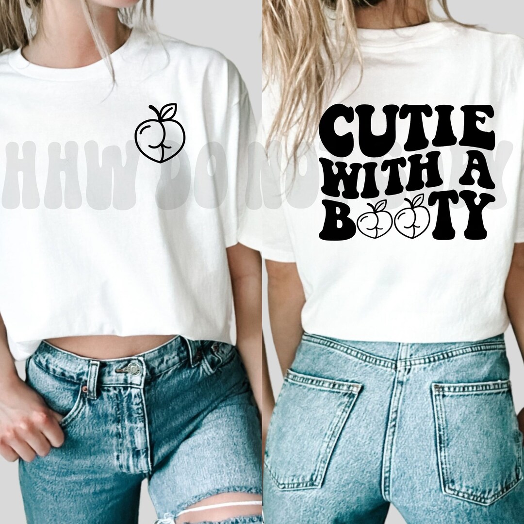 Cutie With A Booty Png Svg Cutting File Pocket Design Gym Shirt Personal Trainer Funny Dtf