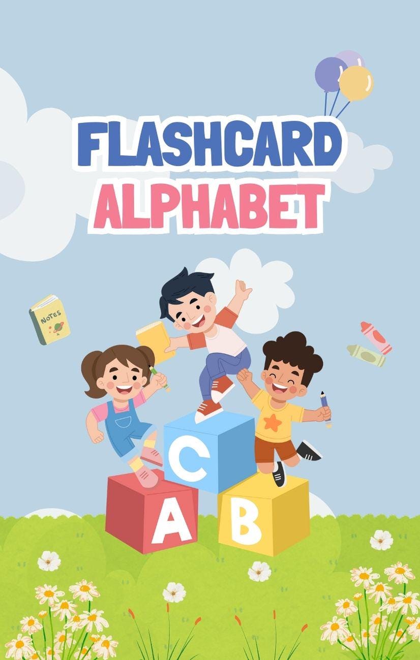 Alphabet Flashcards for Learning, Educational ABC Flash Cards for Kids ...
