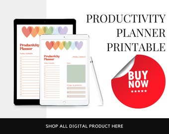 Daily Productivity Planner printable - Etsy