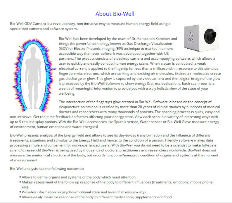 Bio-well Human Energy Field Scan & Report (remote) - Etsy