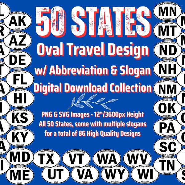 50 States Stickers - Etsy