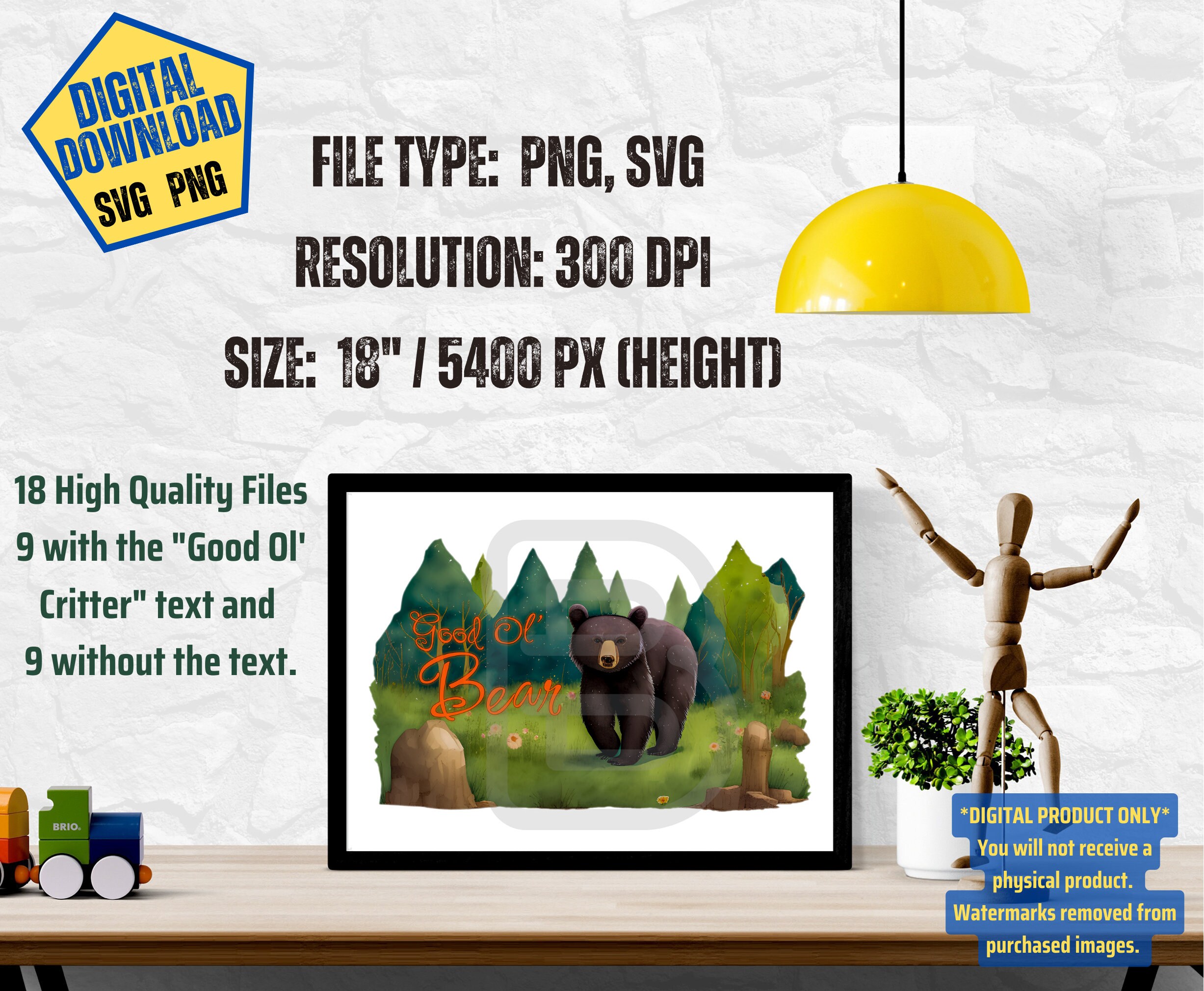 Good Ol' Critter Storybook 18-pack PNG/SVG Digital Download Wood Badge ...