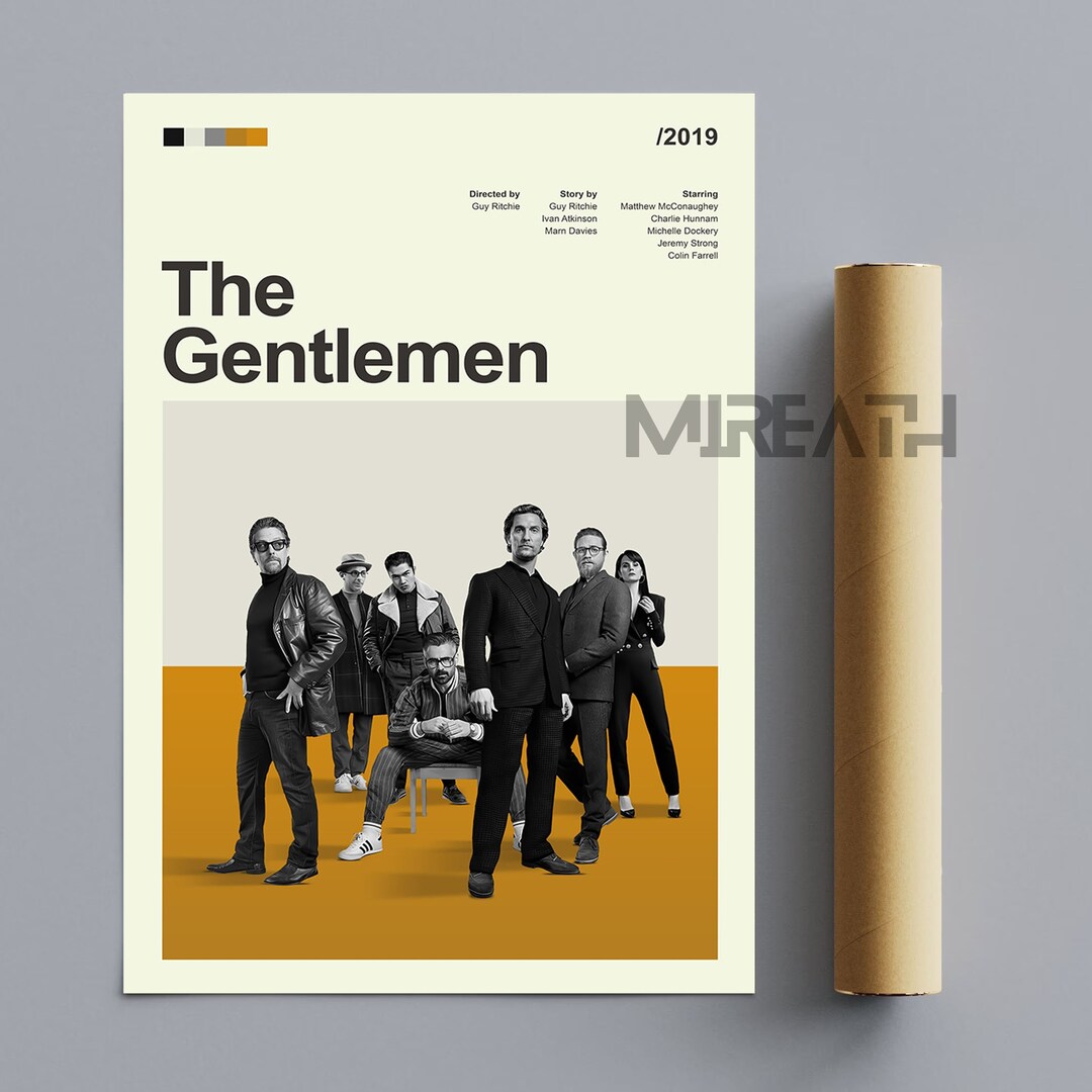 The Gentlemen Poster Vintage Vertical Movie Poster Retro - Etsy