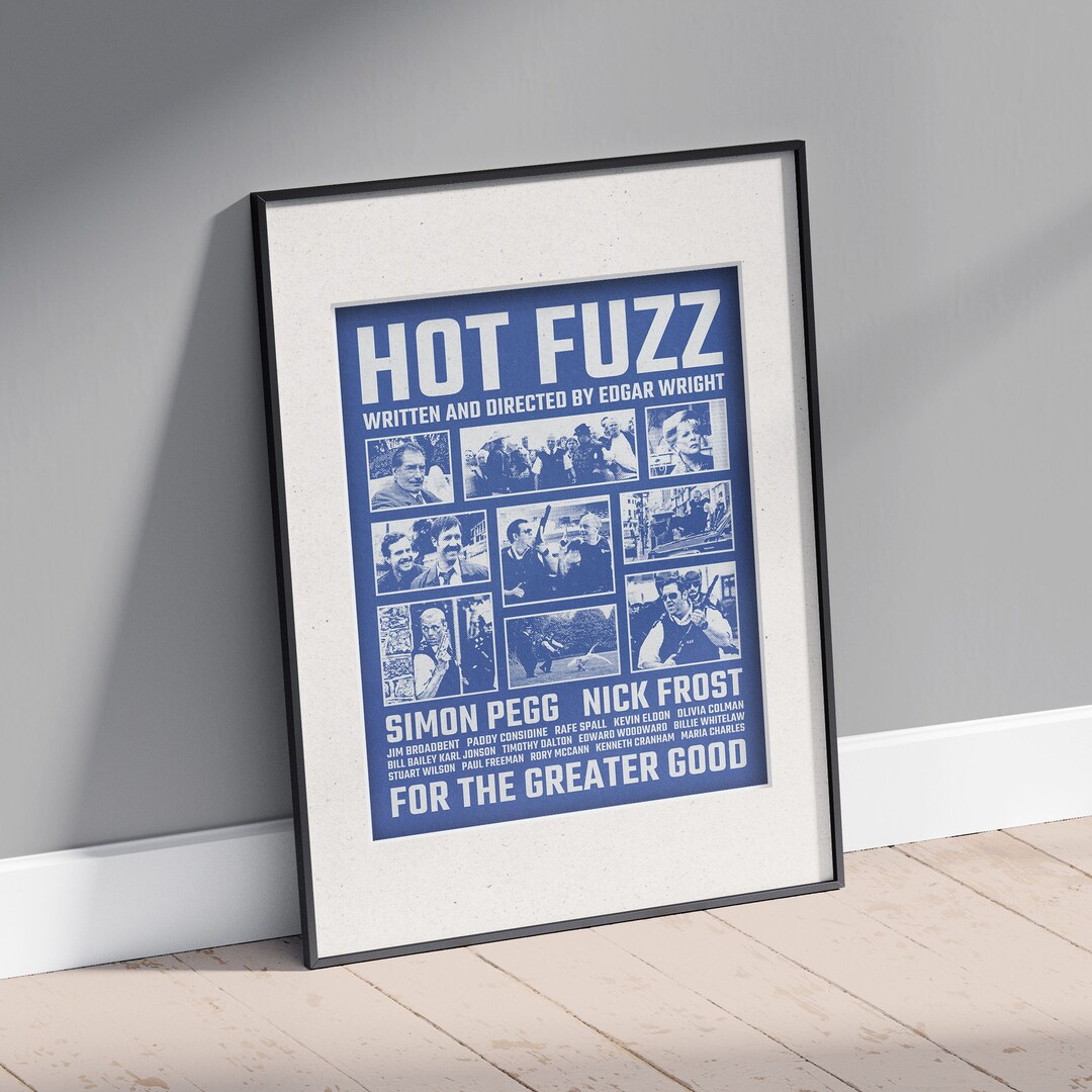 Hot Fuzz Poster Vintage Vertical Movie Poster Retro Wall - Etsy