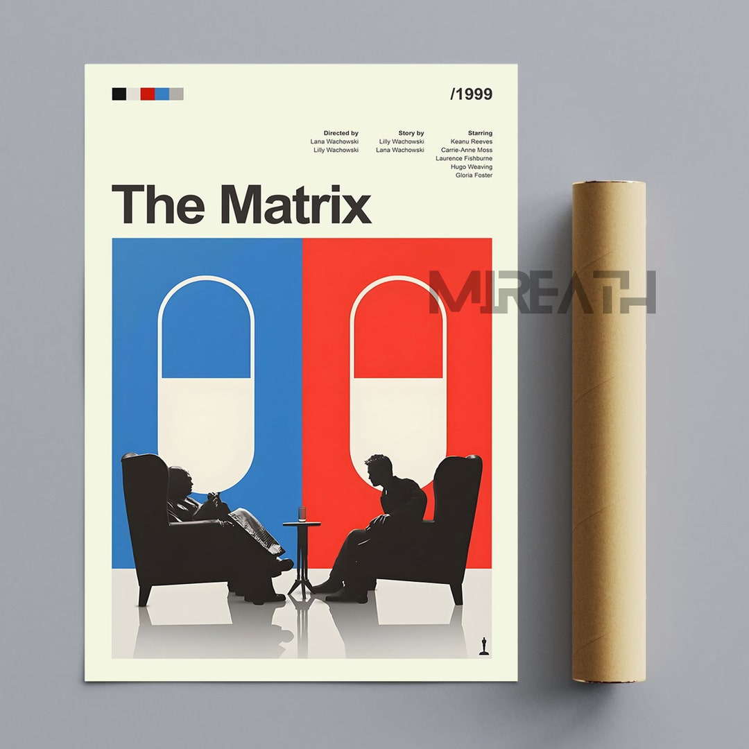 The Matrix Poster Vintage Vertical Movie Poster Retro Wall - Etsy