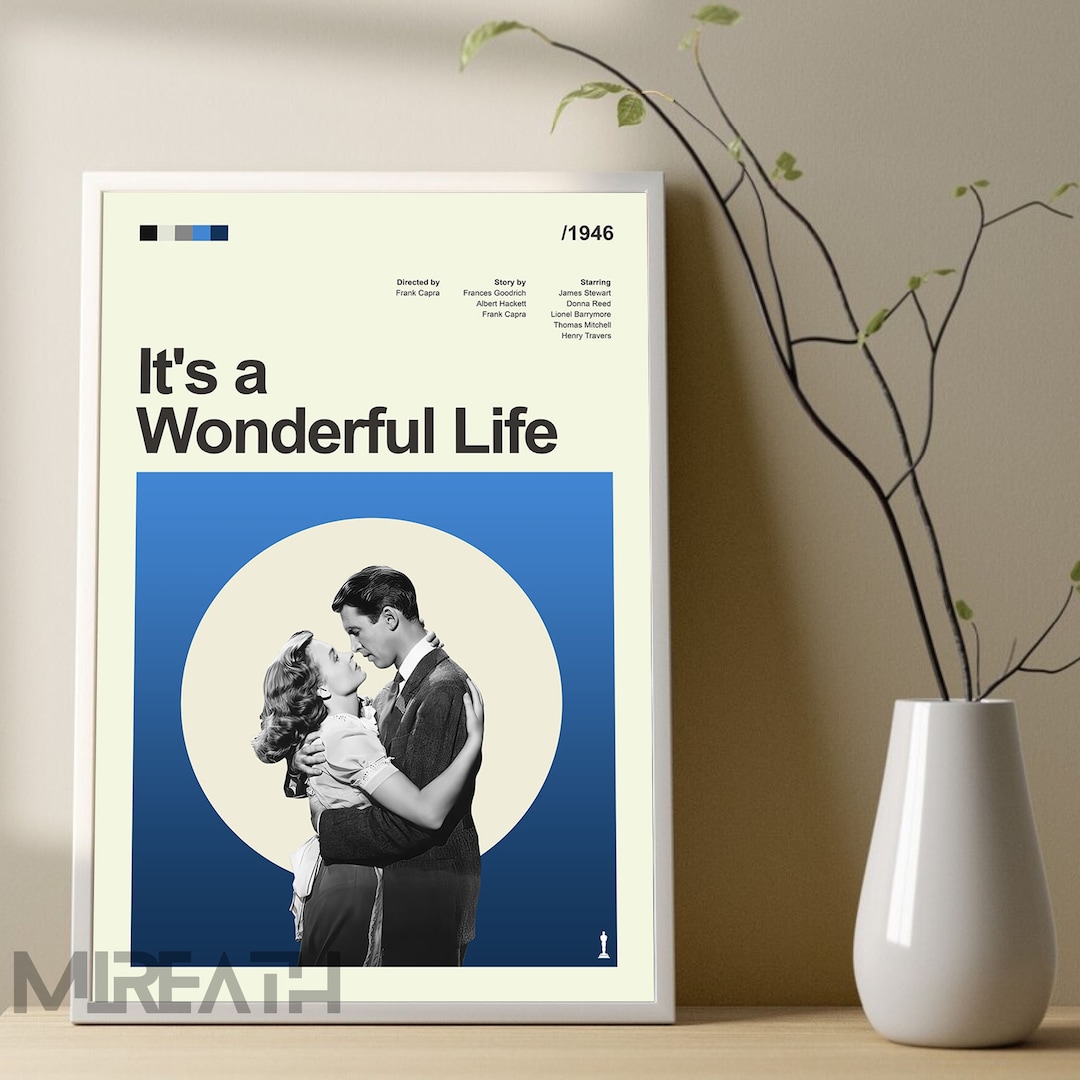 It's a Wonderful Life Poster Vintage Vertical Movie - Etsy