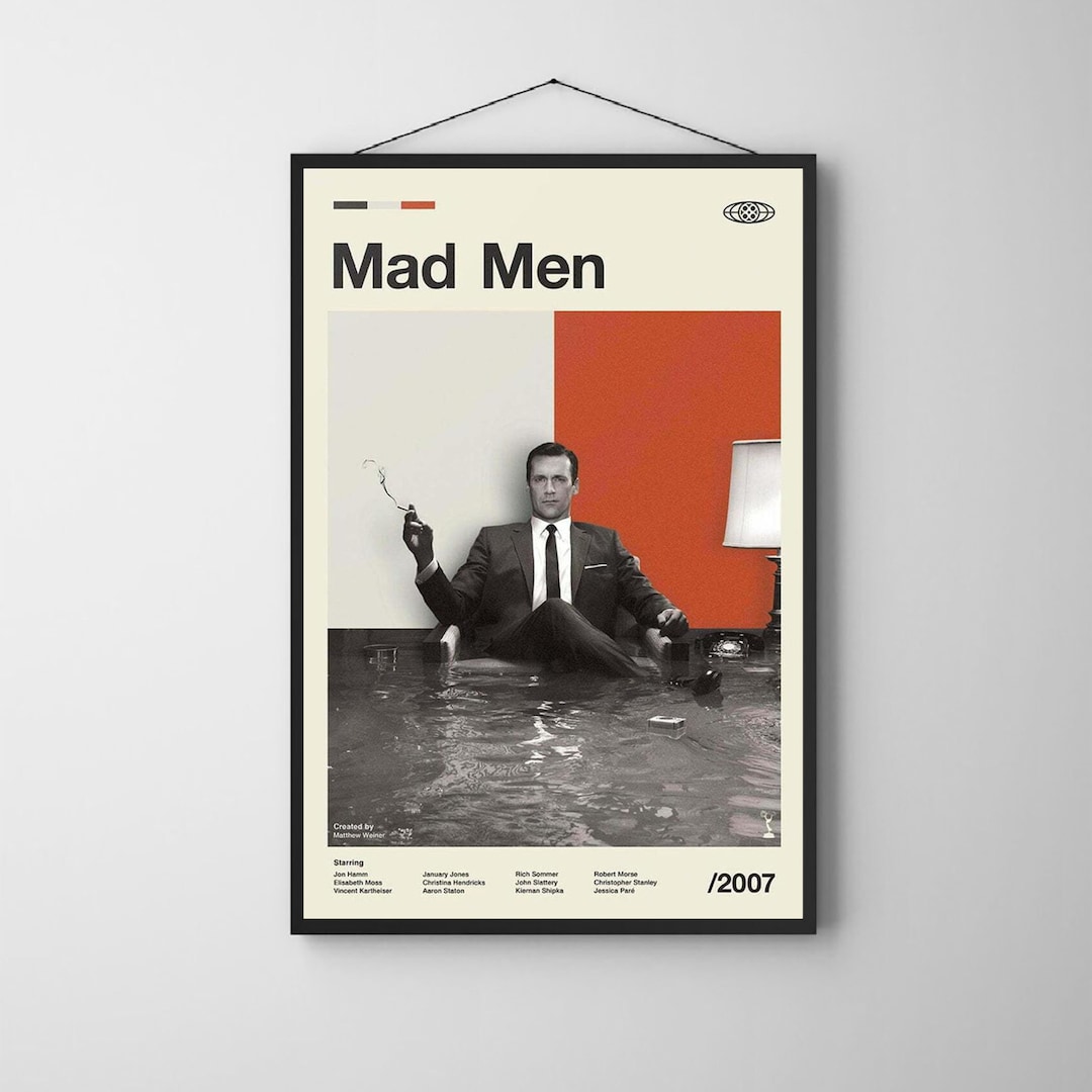 Mad Men Poster Mid Century Modern Movie Poster TV Series - Etsy