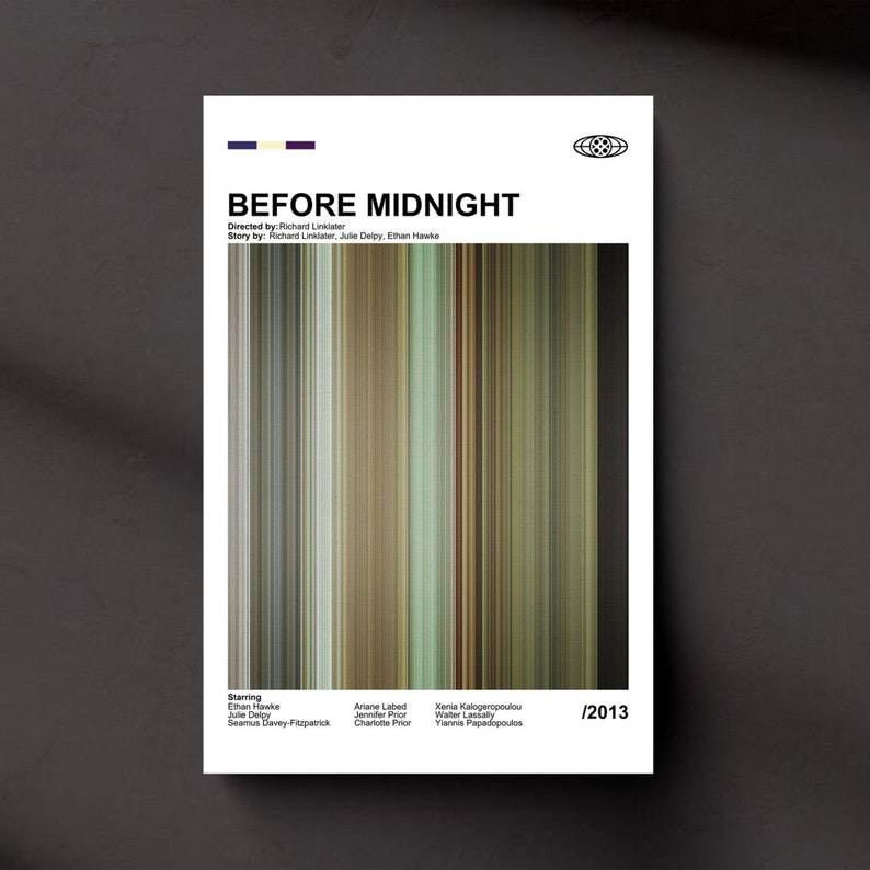 Before Midnight Poster Barcode Movie Art Vintage Vertical - Etsy Australia