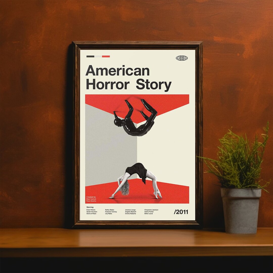 American Horror Story Poster Mid Century Modern Movie Poster - Etsy