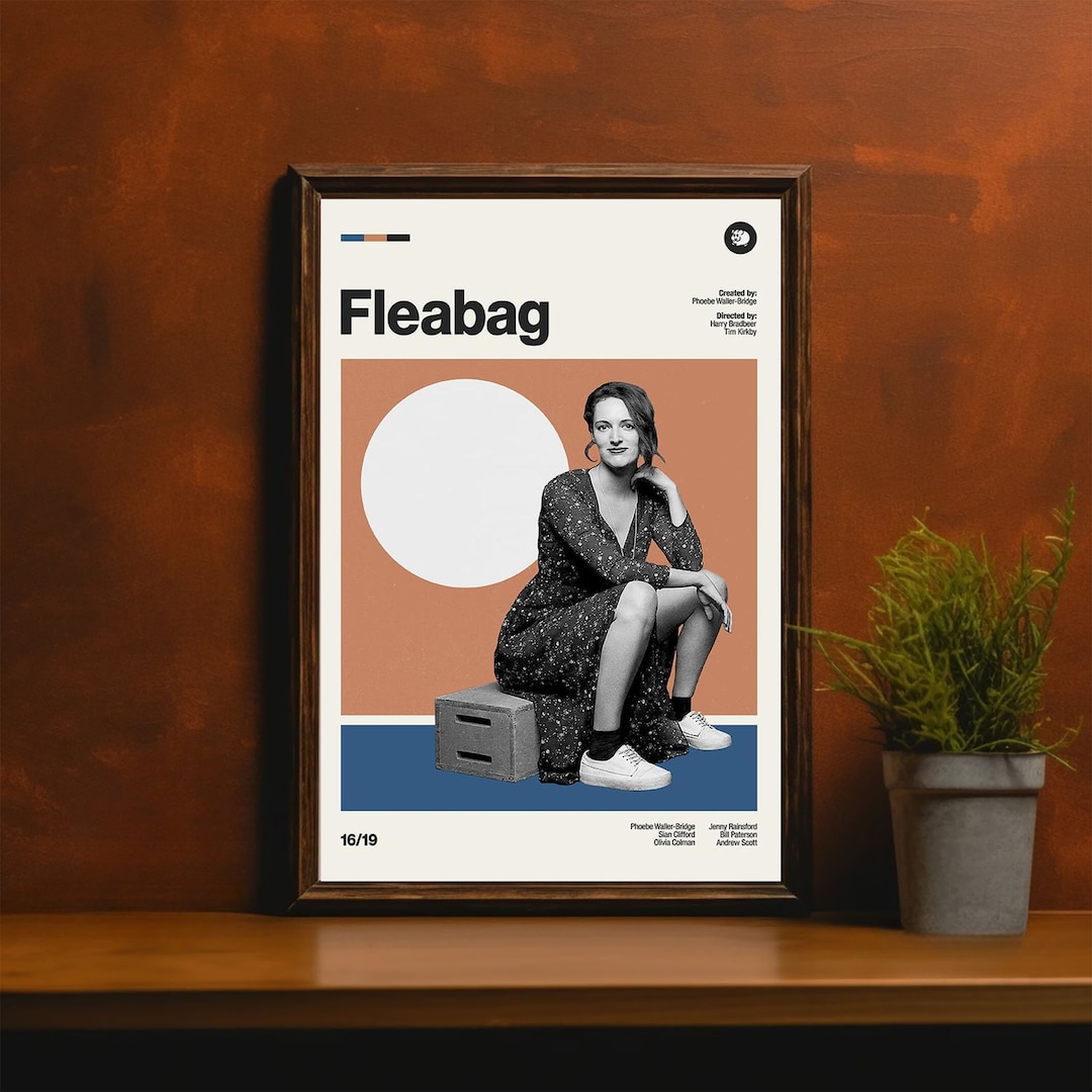Fleabag Poster Mid Century Modern Movie Poster TV Series - Etsy