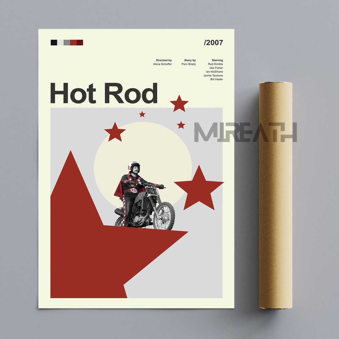 Hot Rod Poster Vintage Vertical Movie Poster Retro Wall - Etsy