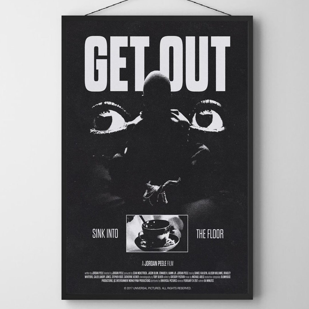 Get Out Poster Mid Century Modern Movie Poster TV Series - Etsy