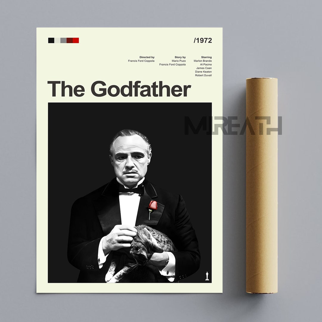 The Godfather Poster Vintage Vertical Movie Poster Retro - Etsy