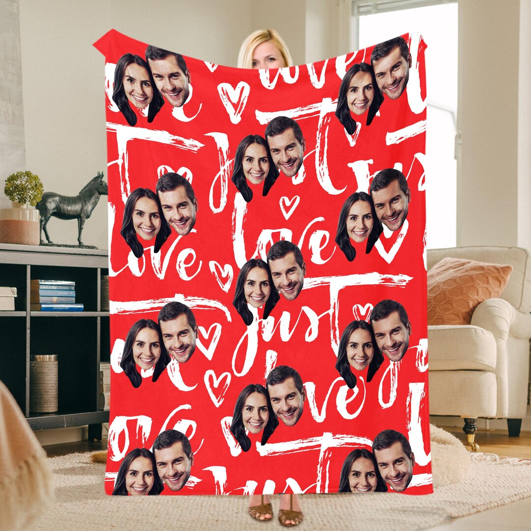 Custom Couple Blankets, Custom Face Photo Blankets, Cozy Blankets, Best ...