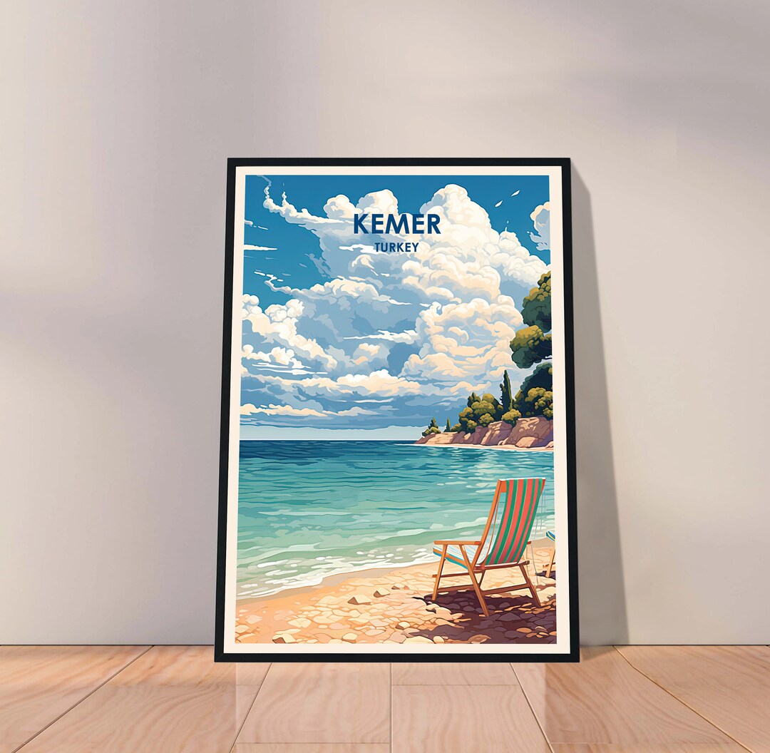 Kemer Travel Poster Turkey Poster Kemer Travel Art Kemer - Etsy