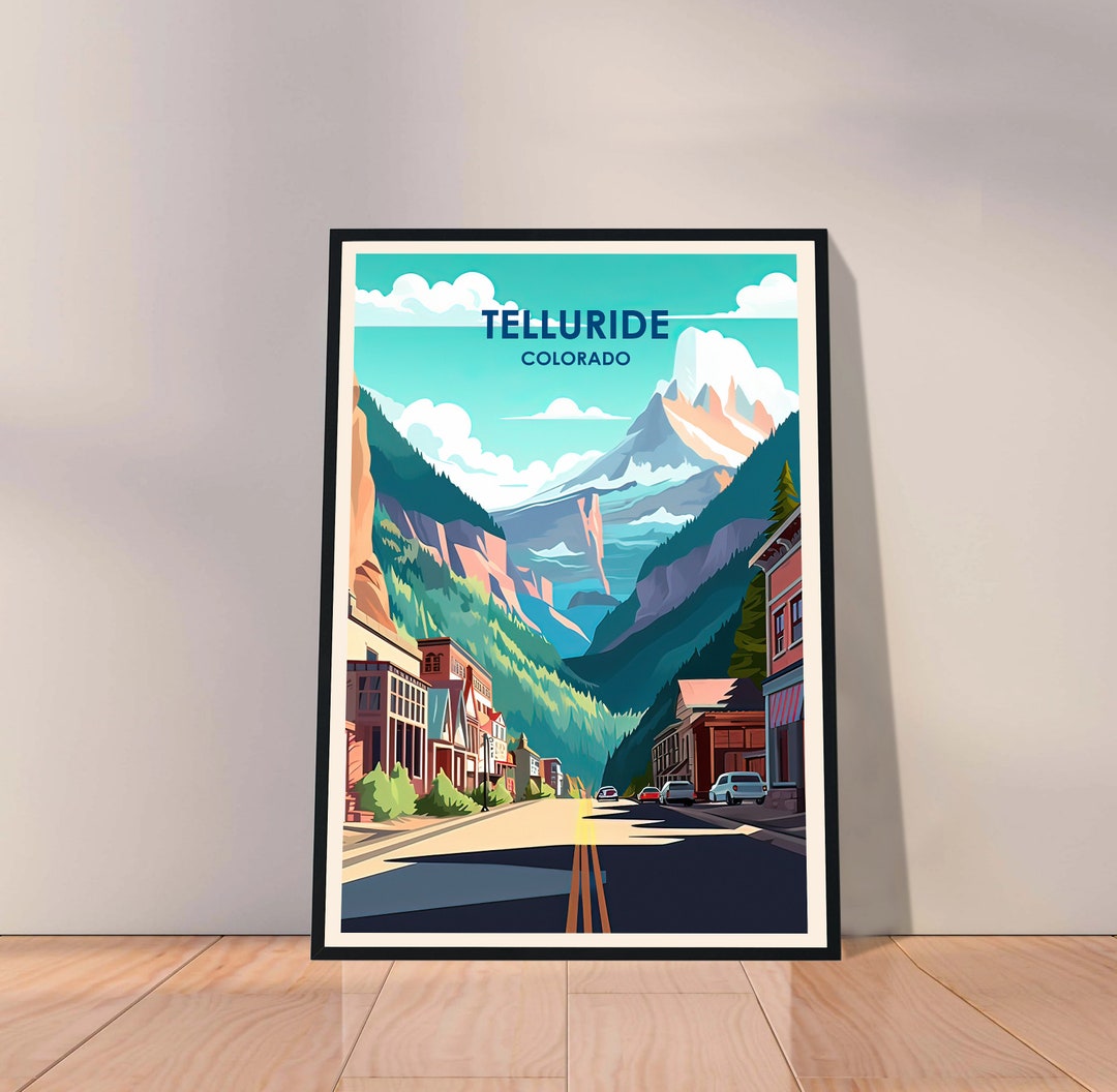 Telluride Travel Poster Telluride Poster Telluride Art - Etsy