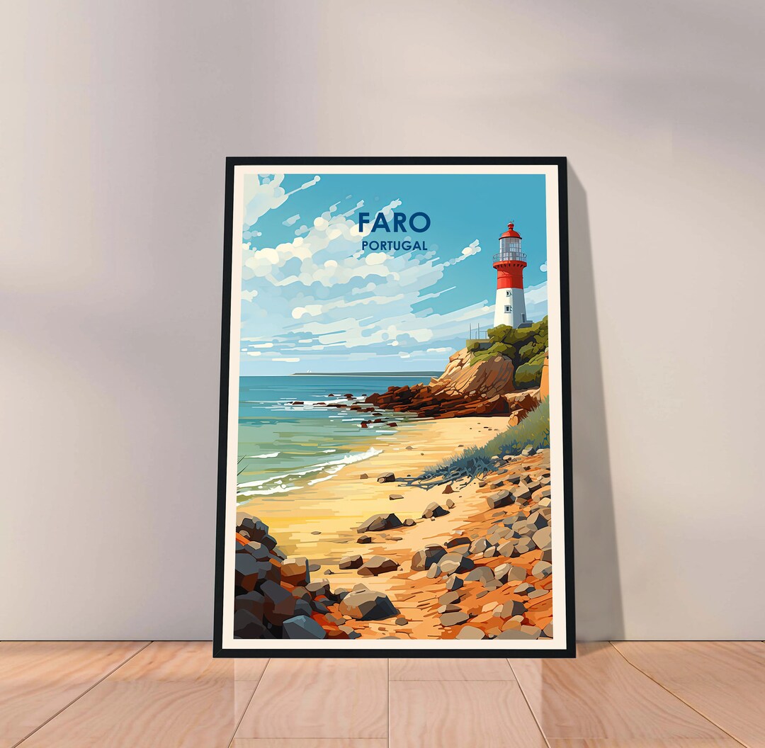 Faro Poster Faro Poster Faro Print Cityscape Painting - Etsy