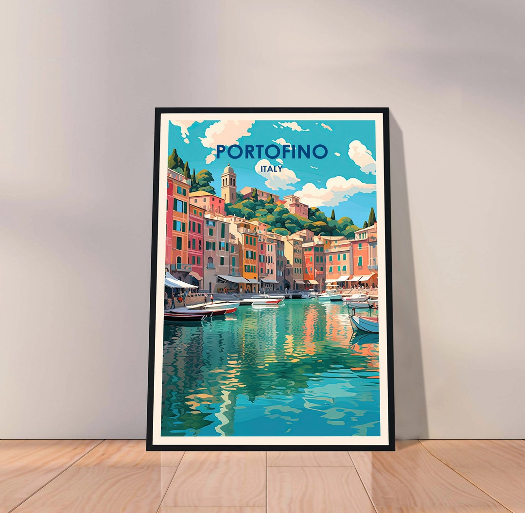 Portofino Poster Italy Poster Portofino Print Portofino - Etsy UK