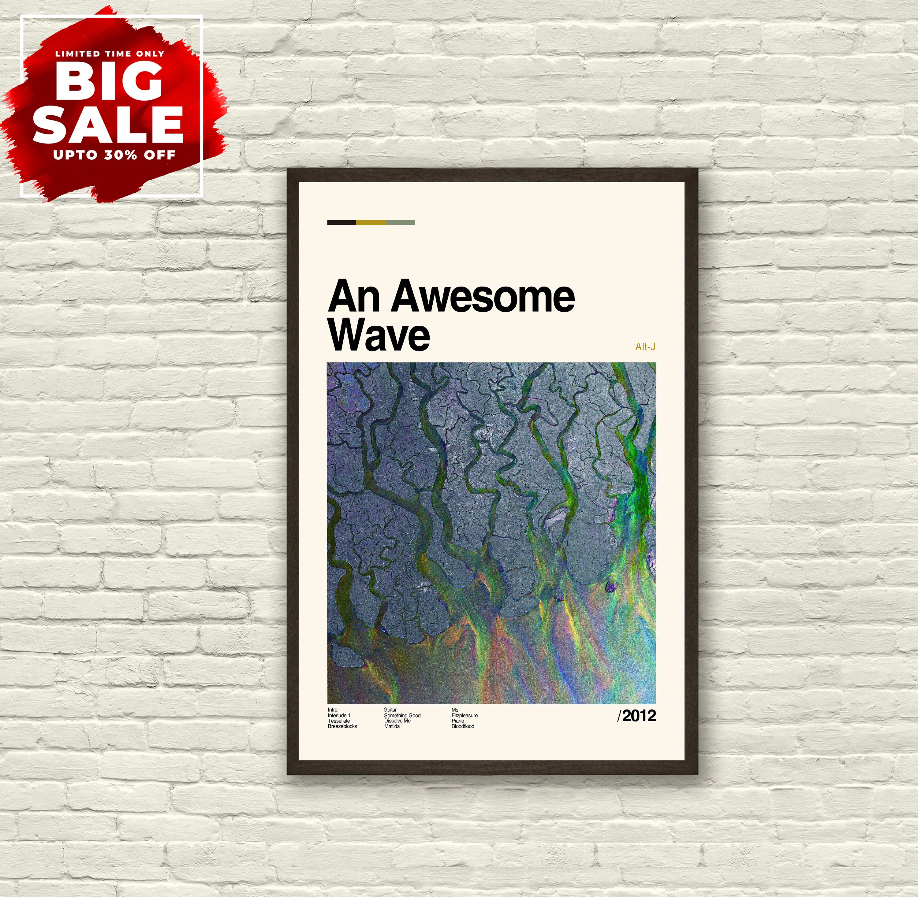 An Awesome Wave - Alt J - Music Album - Minimalist Art - Vintage Poster ...