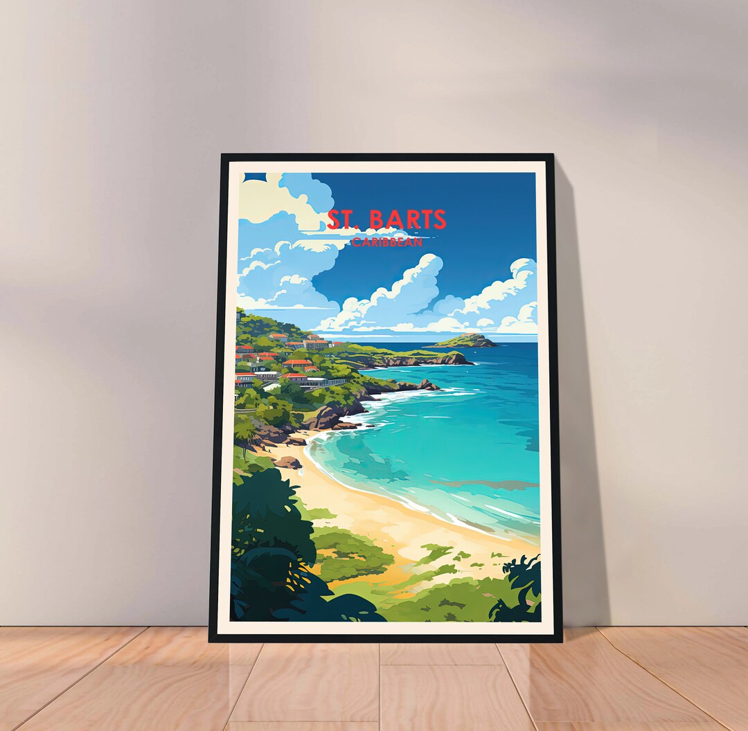 St Barts Travel Poster St Barts Poster St Barts Print - Etsy