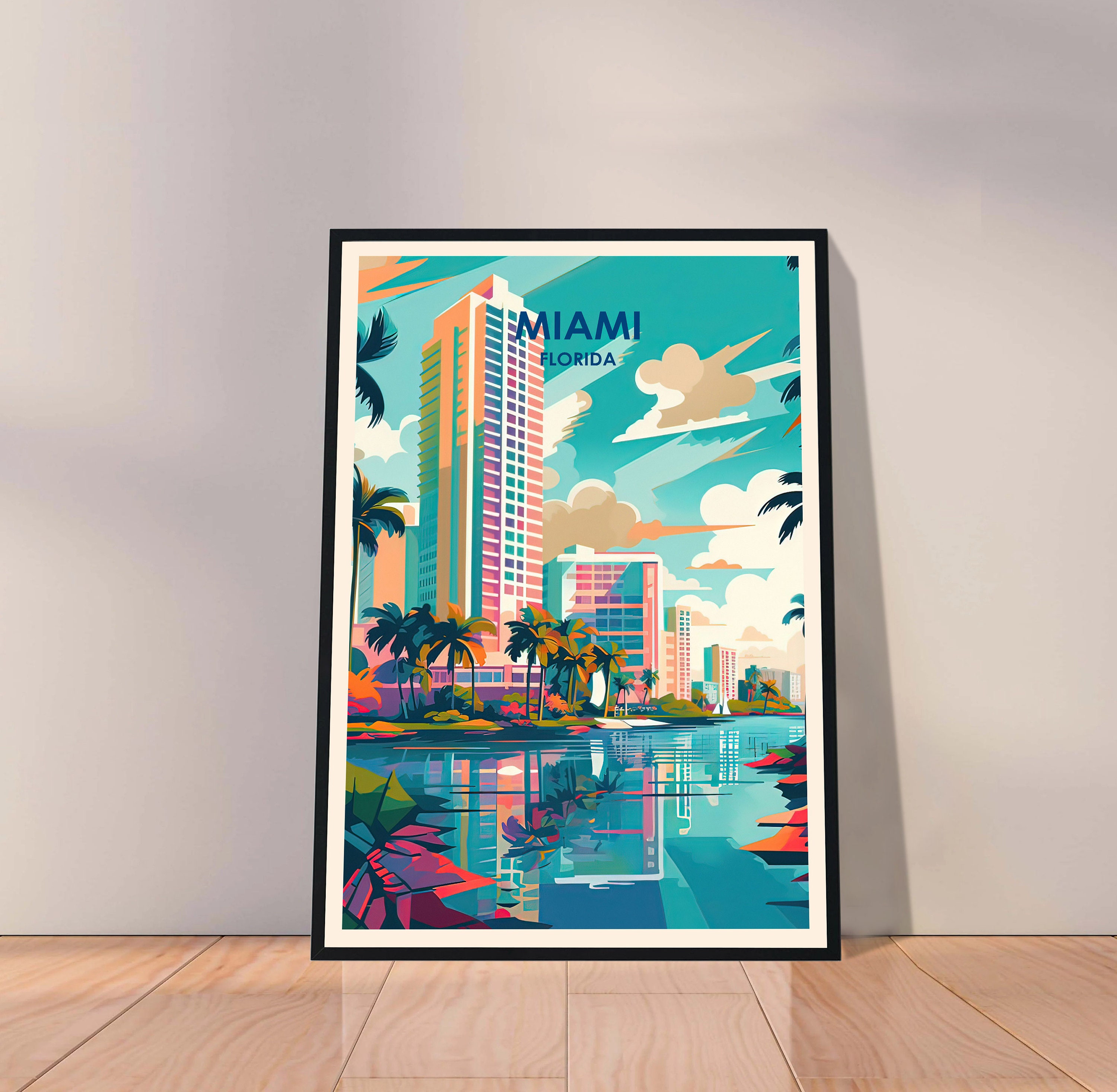 Miami Travel Poster Florida Poster Miami Poster Miami - Etsy