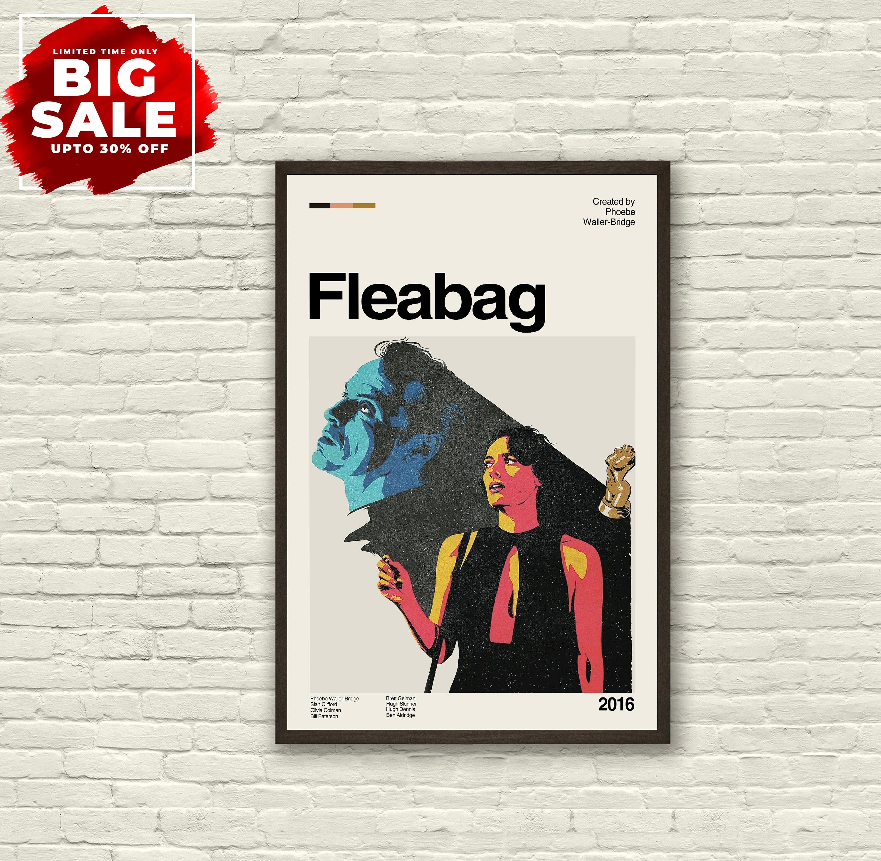 Fleabag Phoebe Waller Bridge - Fleabag Poster - Retro Modern Art sold ...