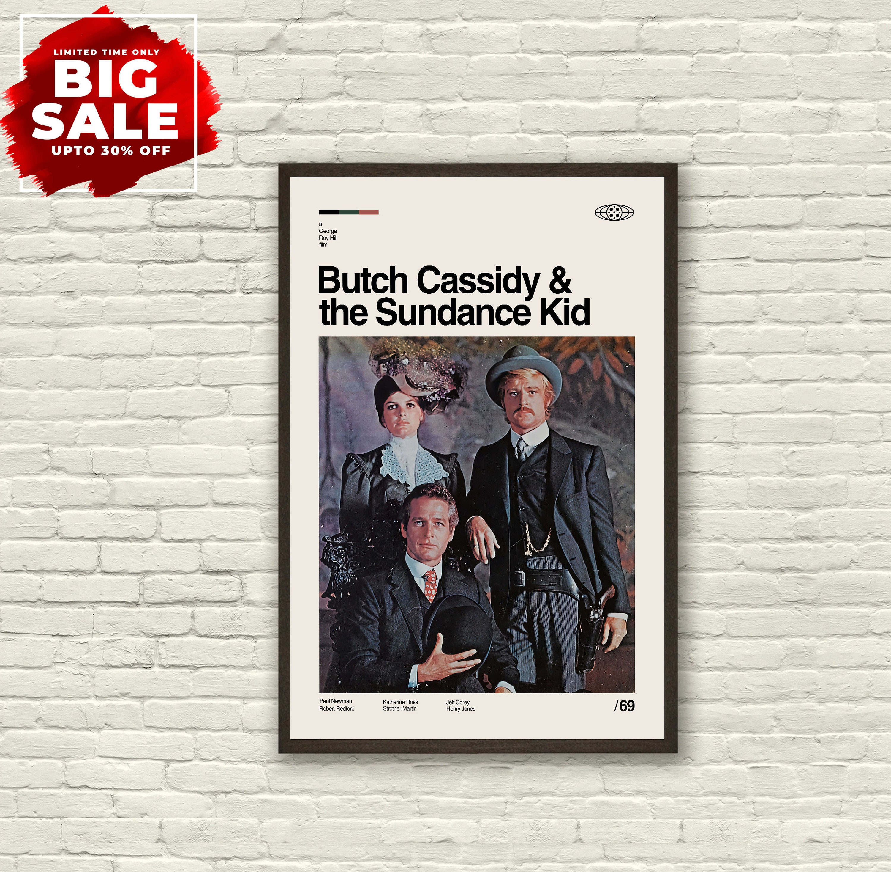 Butch Cassidy and the Sundance Kid Poster - Minimalist Art - Vintage ...