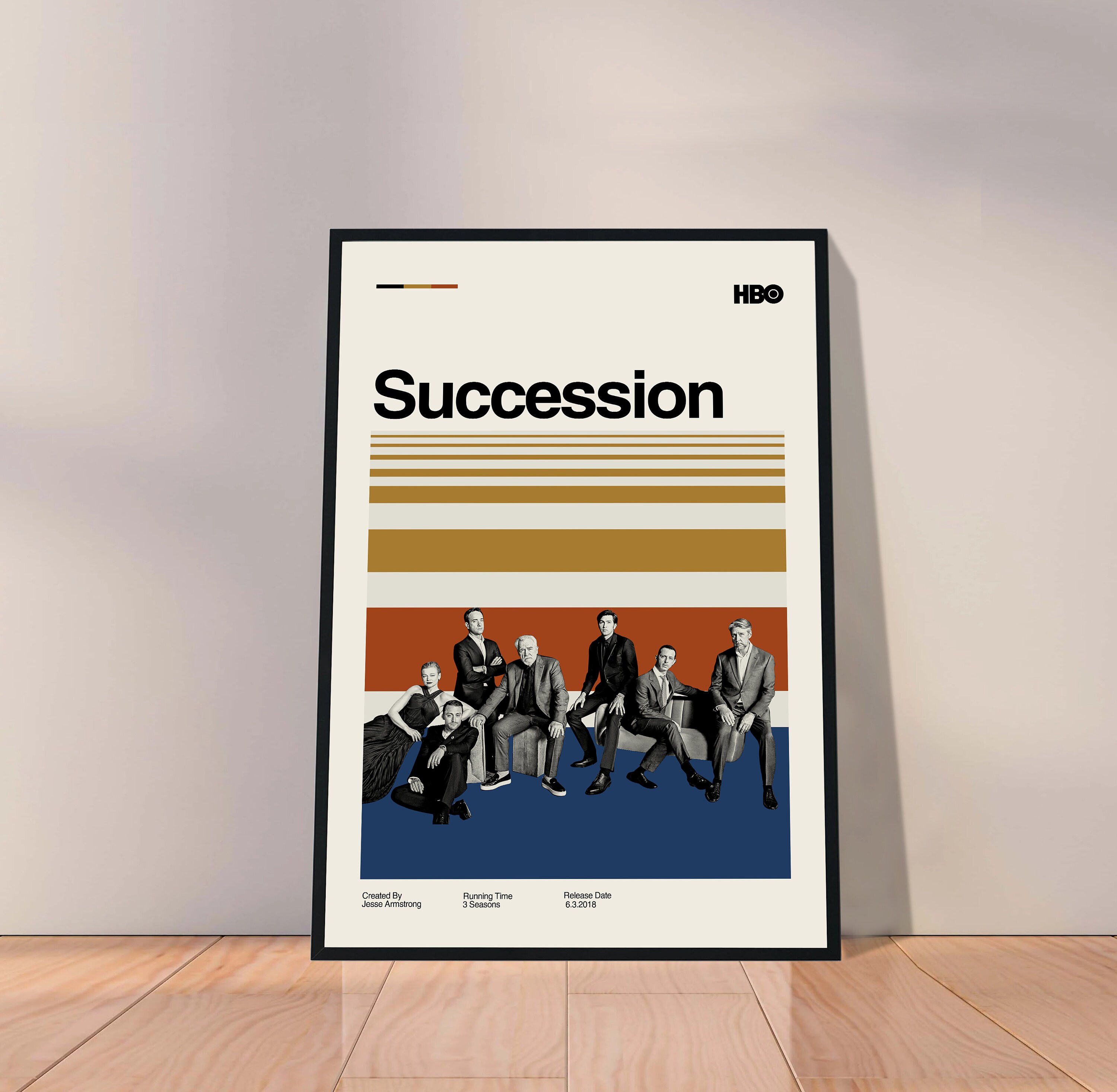 Succession TV Show Poster - Succession Poster - Retro Modern Art ...