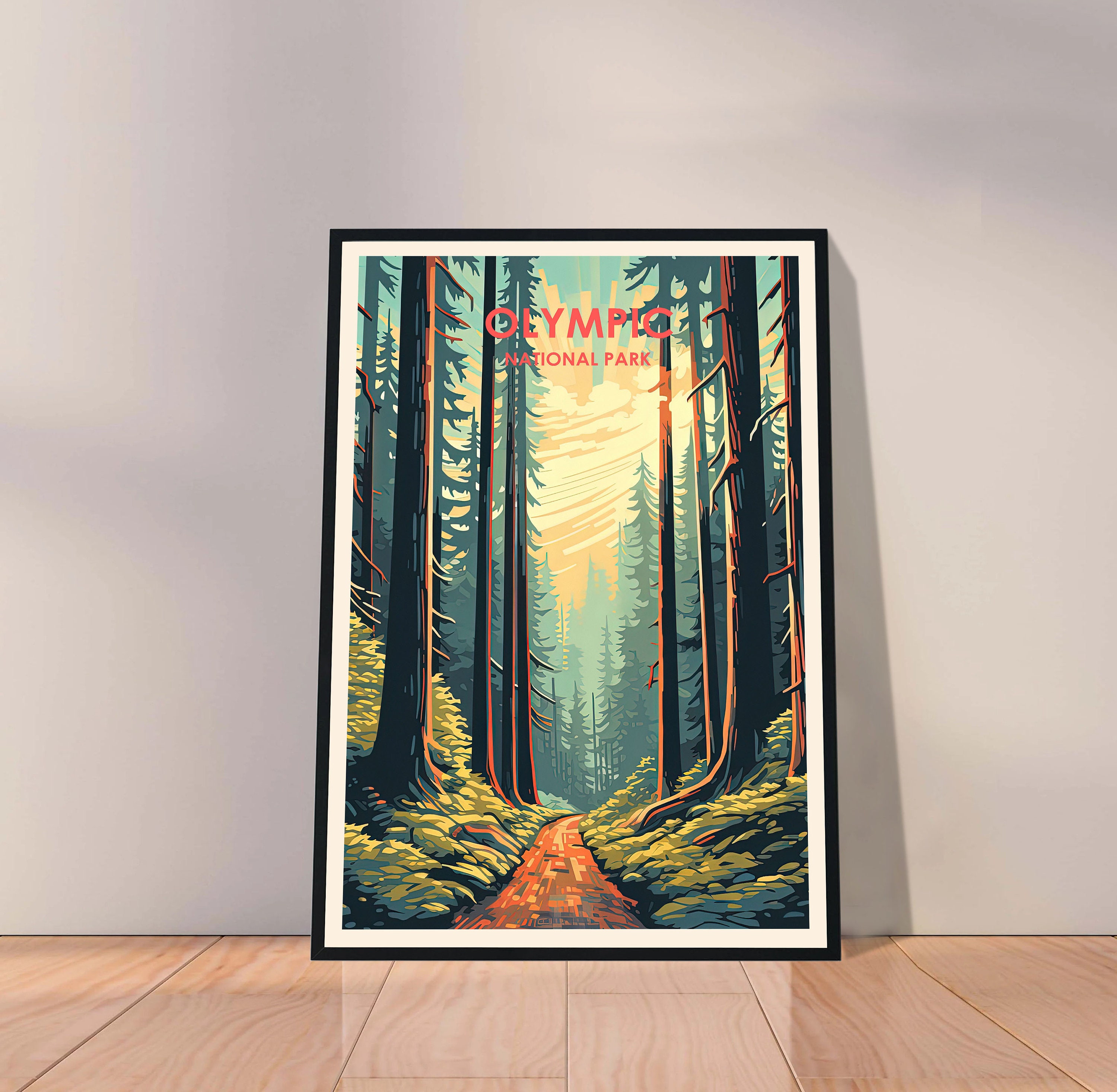 Olympic National Park Poster, Olympic Poster, Olympic Print, Travel ...