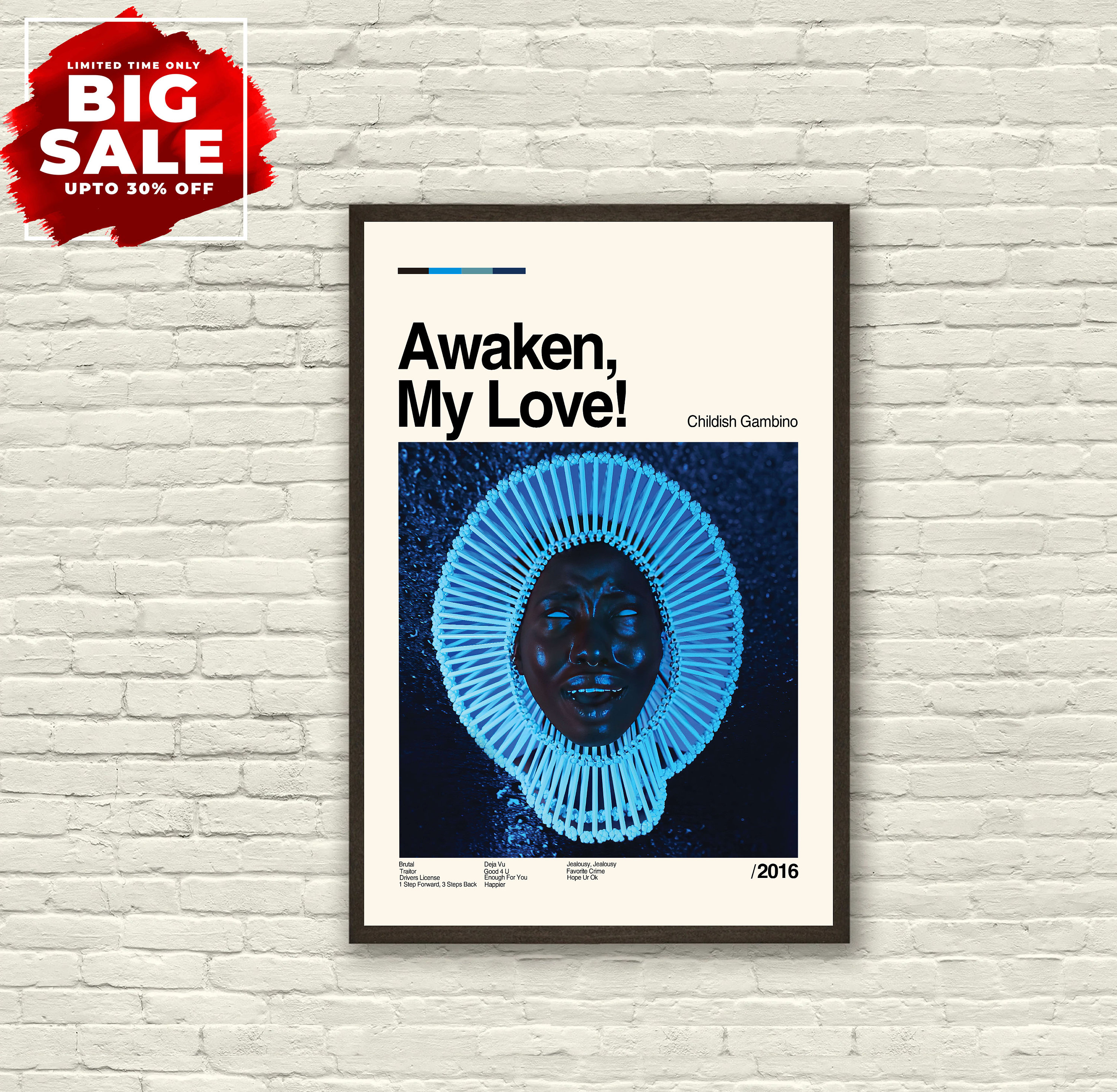 Childish Gambino - Awaken, My Love! - Music Album - Minimalist Art - Vintage Poster sold by ...