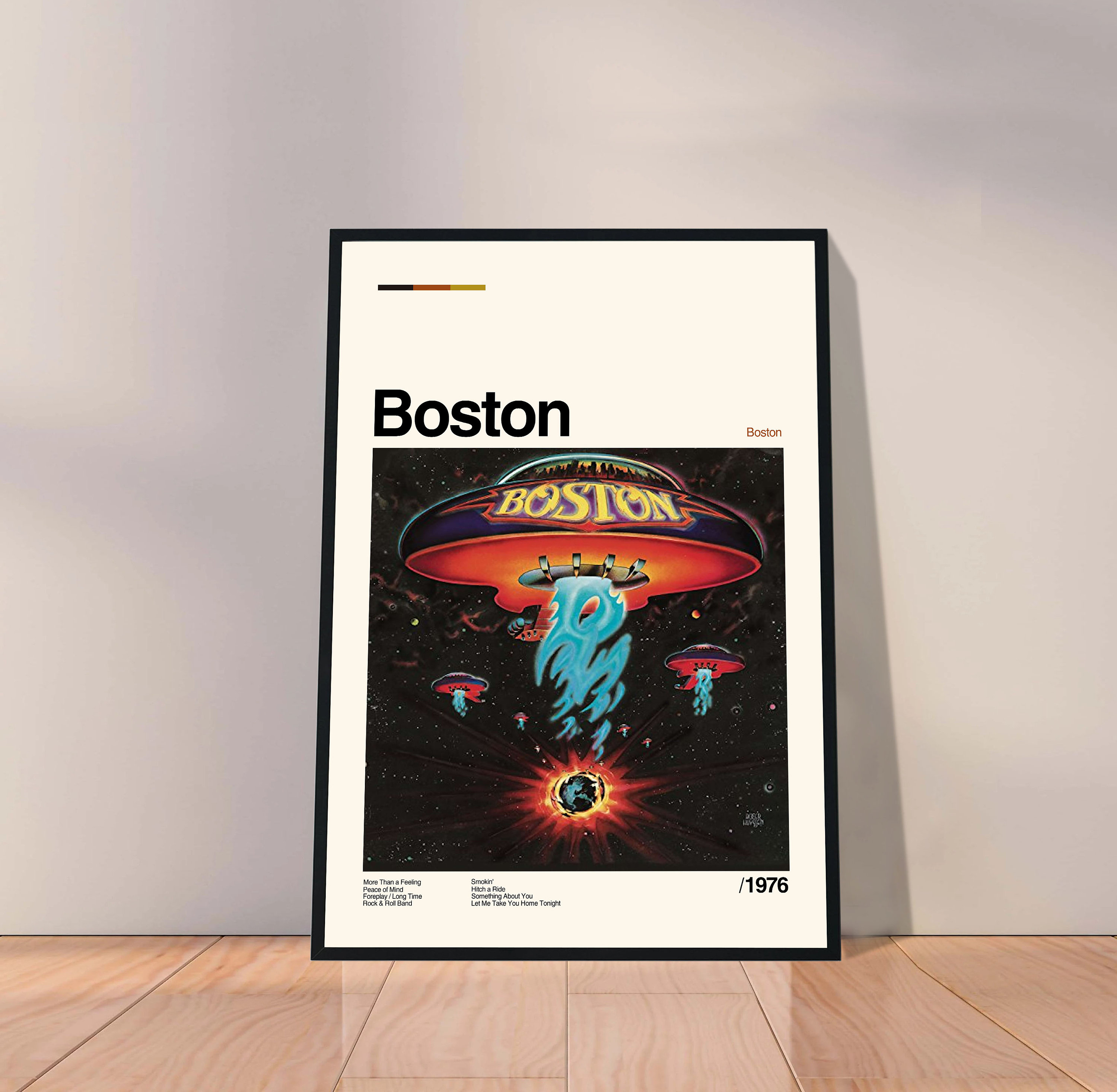 Boston Rock Band Poster - Boston Music Poster - Minimalist Art ...