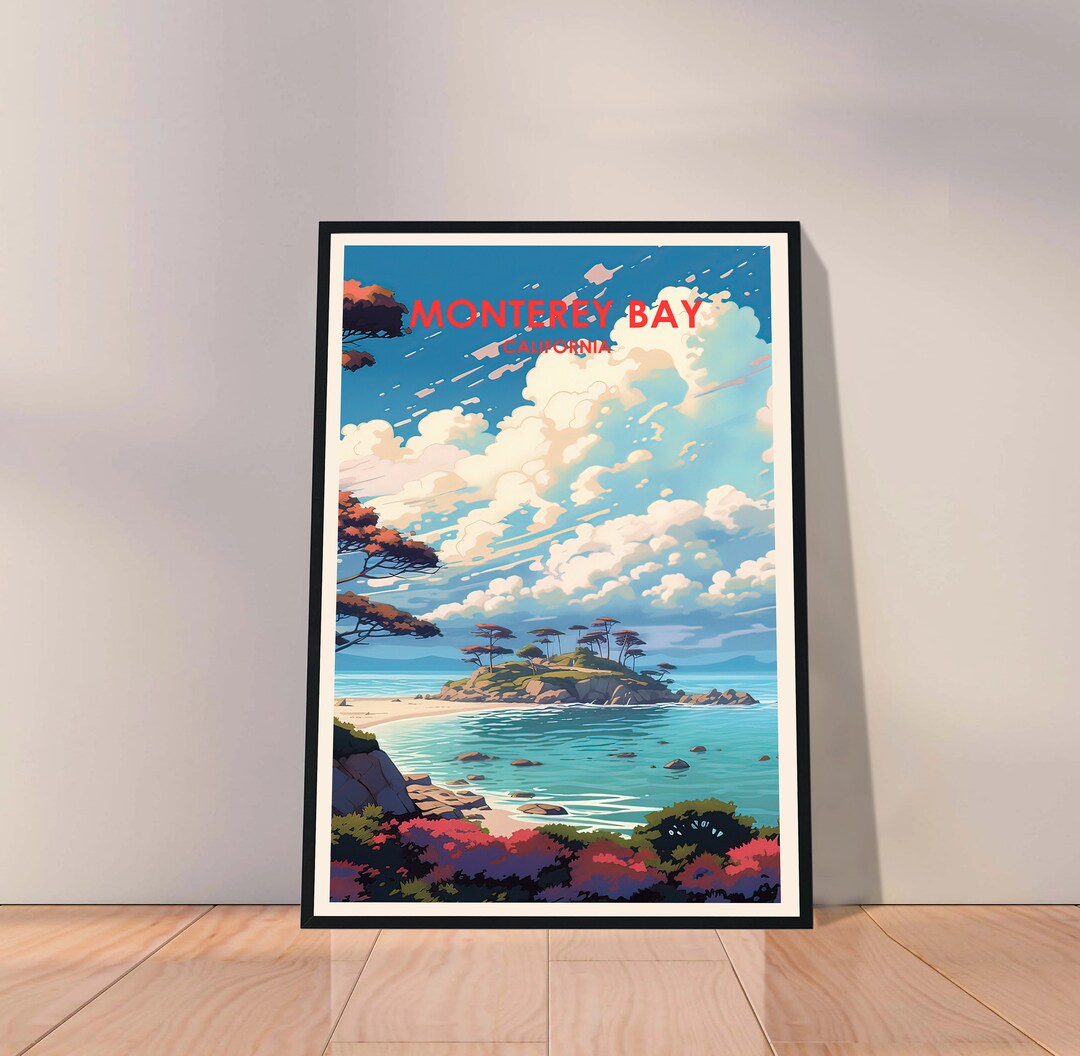 Monterey Bay Travel Poster Monterey Bay Poster Monterey Bay - Etsy