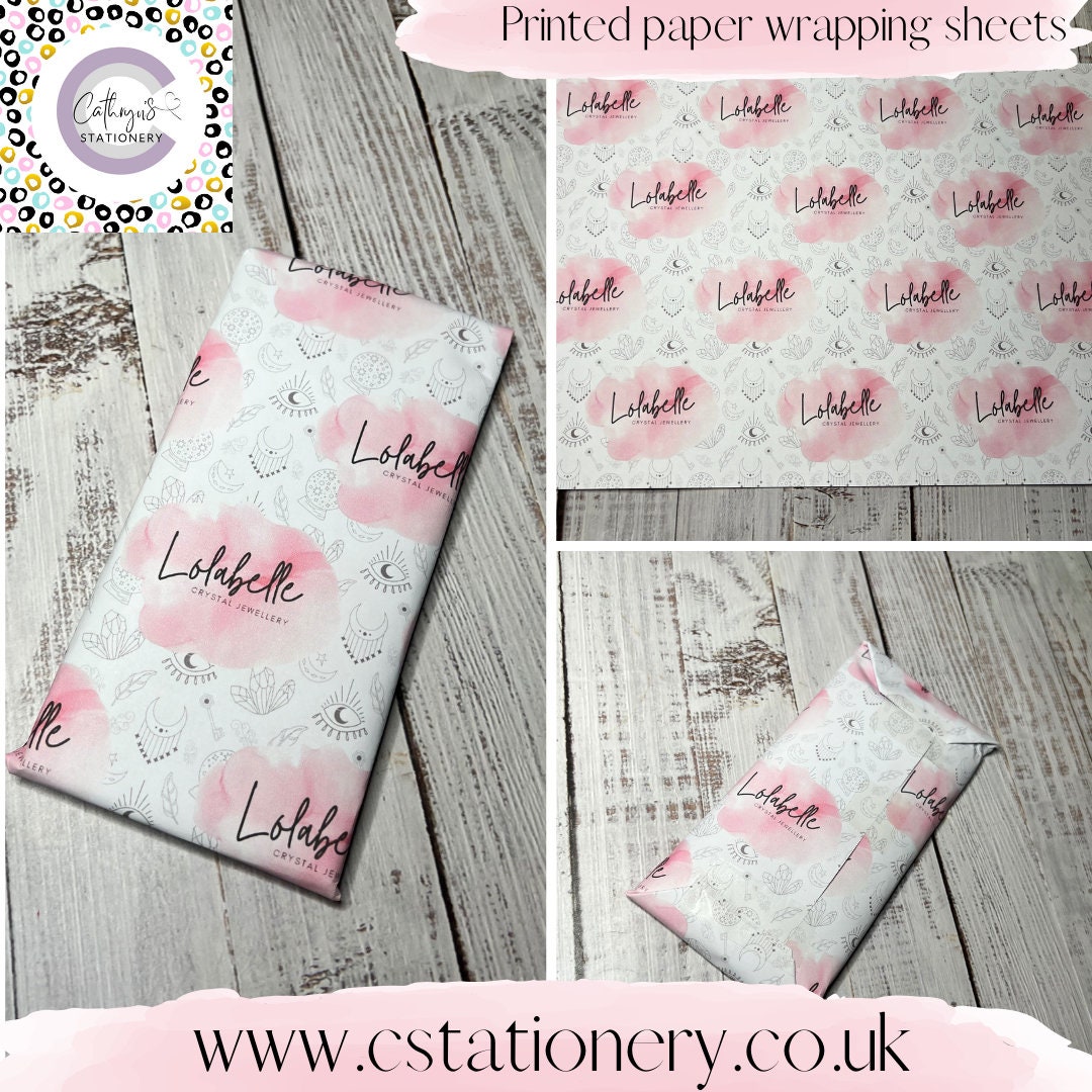White Paper Wrapping Sheets, A4 Custom Logo Packaging Paper ...