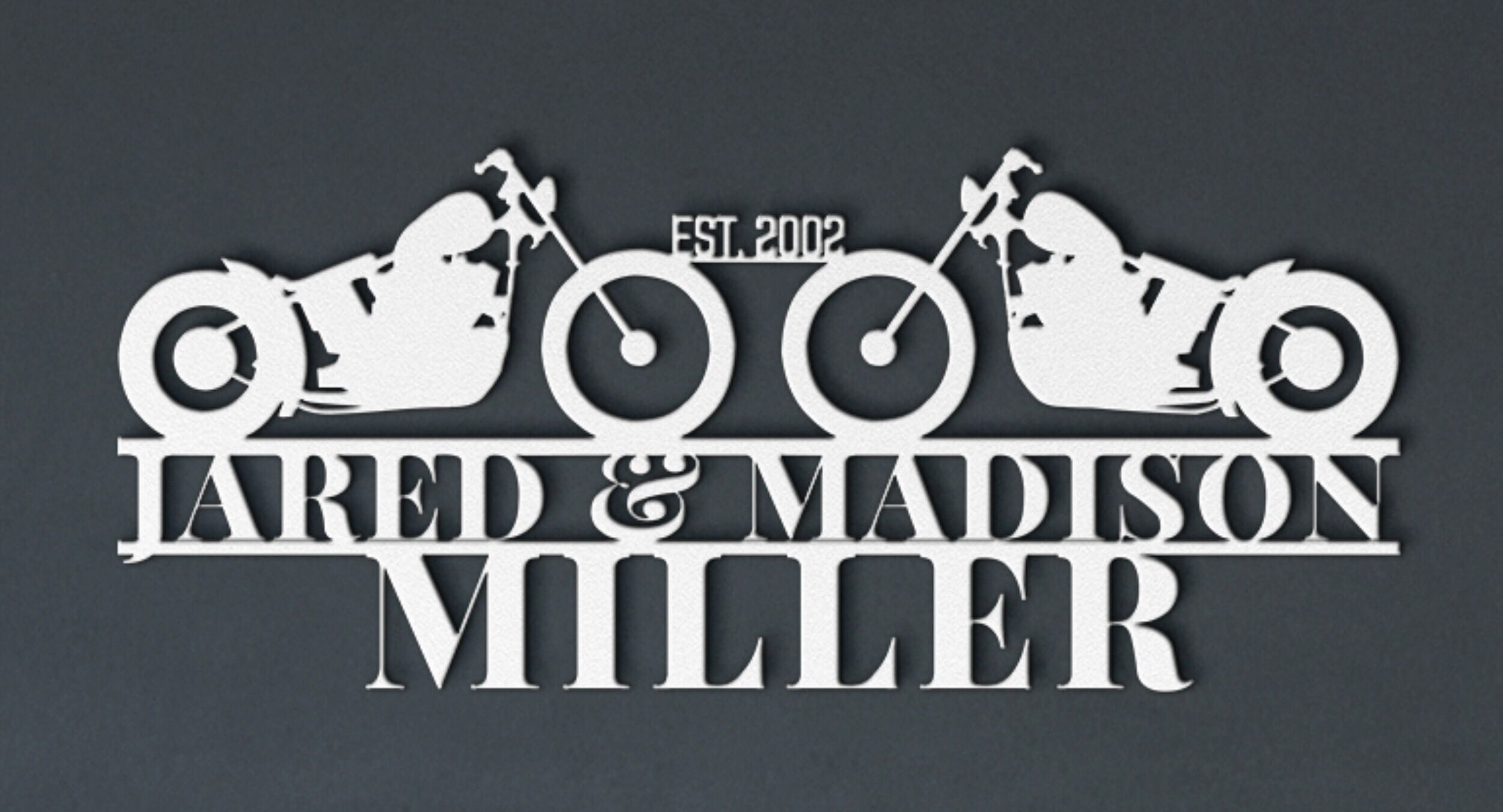 Custom Motorcycle Sign, Sign for Motorcycle Couple, Motorcycle Wedding ...