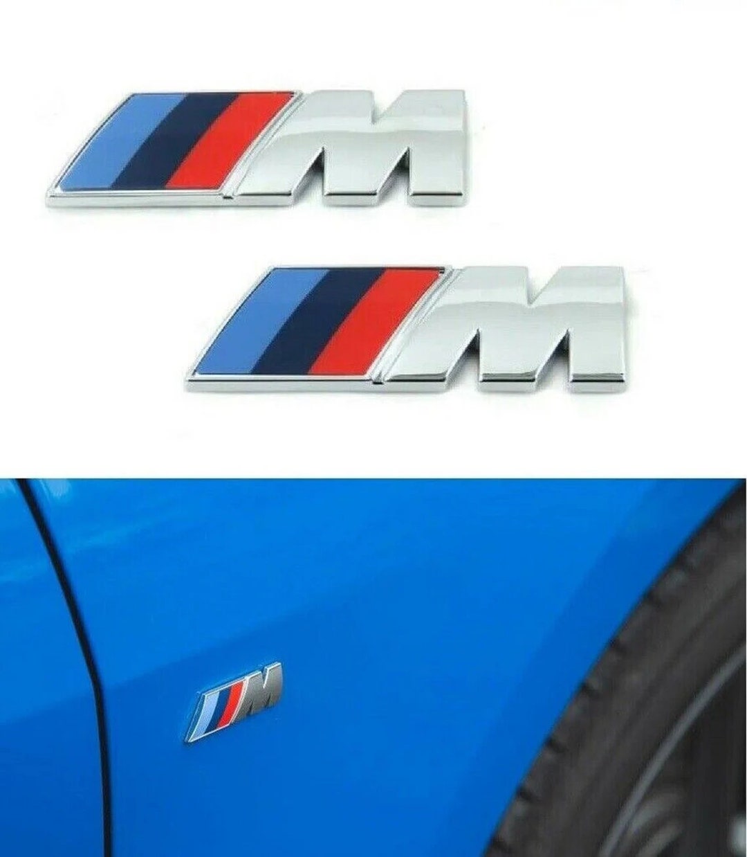 For BMW M Logo Badge M Sport Emblem for Fender in Chrome - Etsy