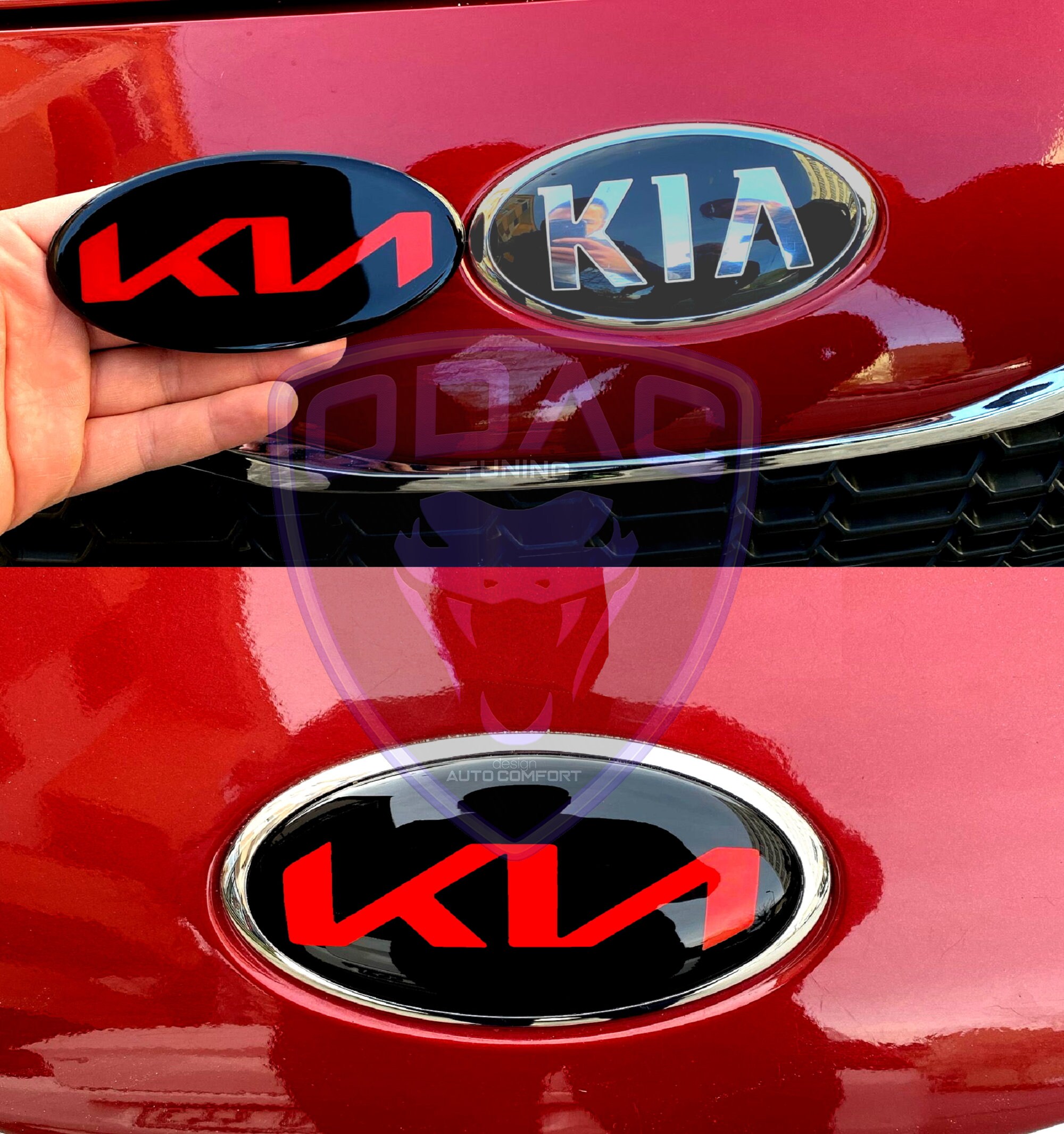 3D KIA Emblem Overlay New Logo Full Set Front Back - Etsy UK