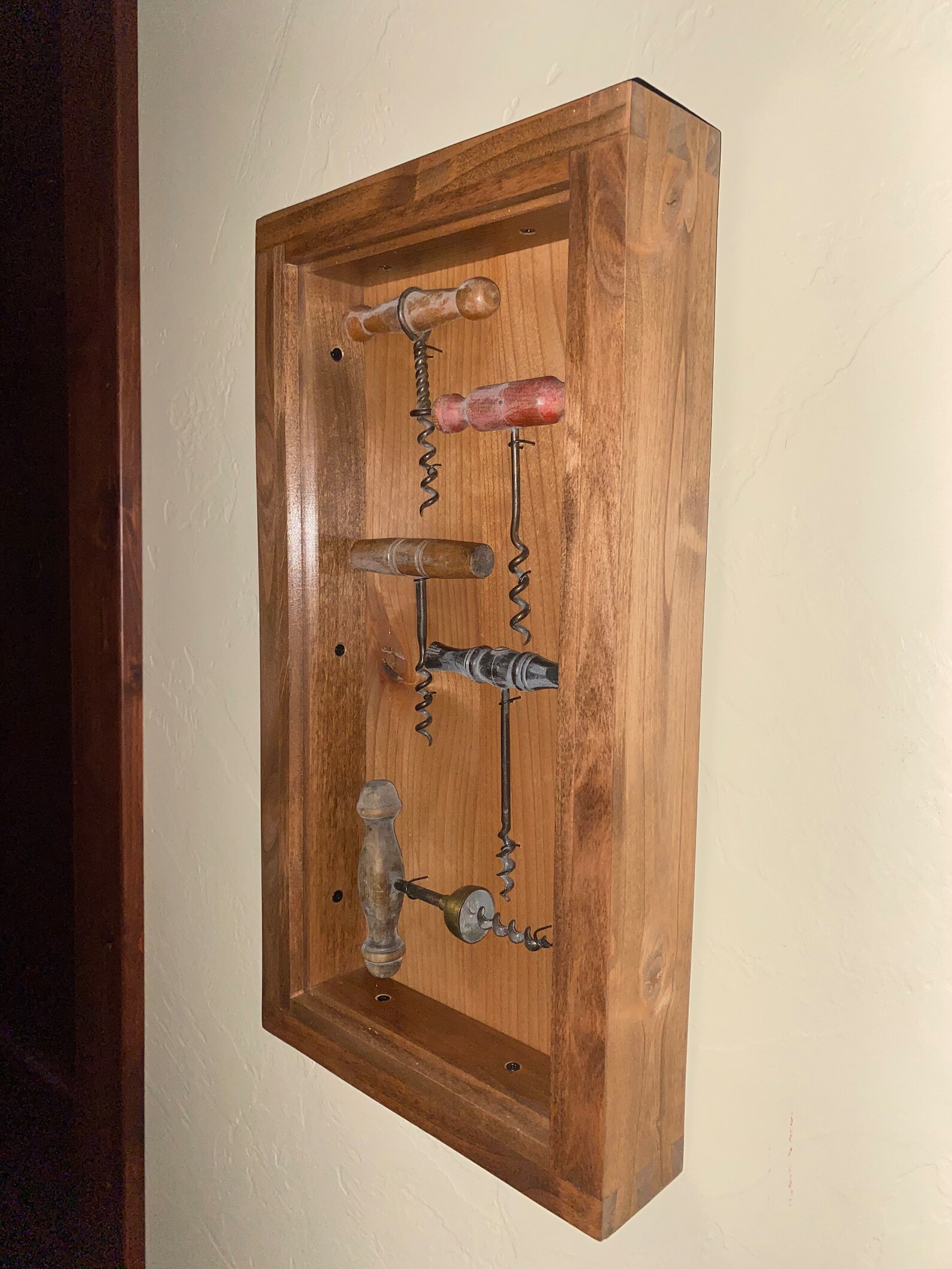 Custom Antique Cork Screw Shadow Box - Etsy