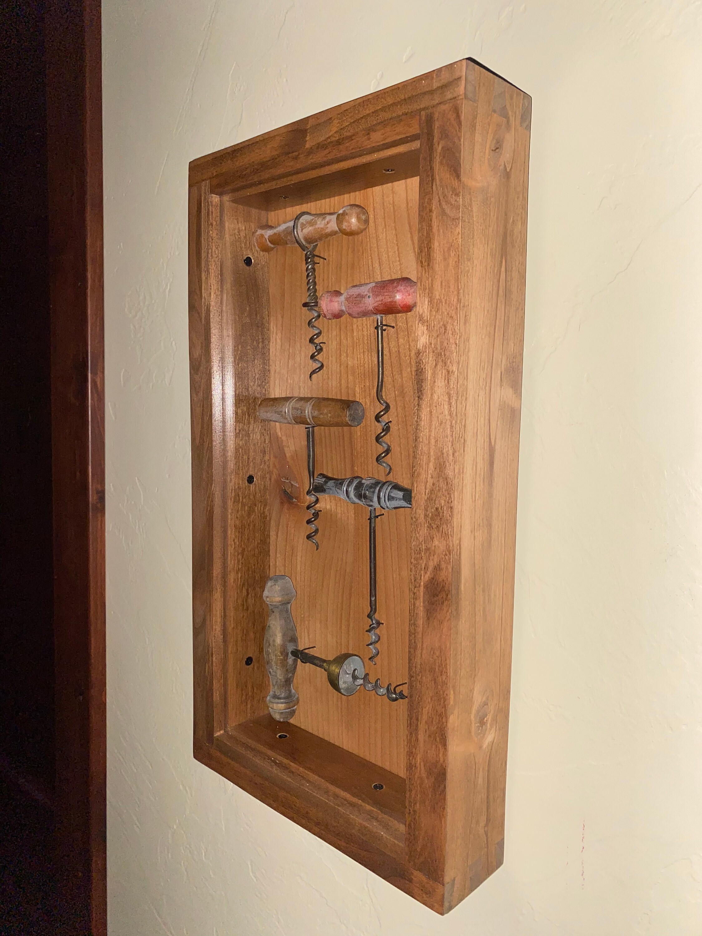 Custom Antique Cork Screw Shadow Box - Etsy