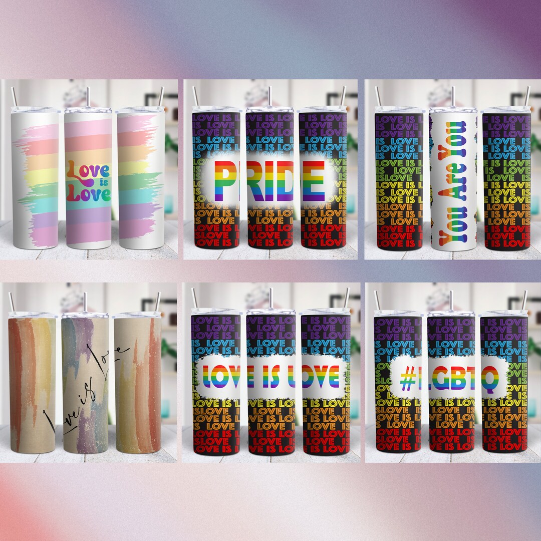 Love is Love LGBTQ Pride 20oz Stainless Steel Tumbler Skinny Tumbler ...