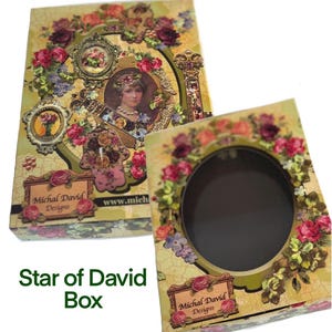 Floral Star of David Wall Decor – Elegant Judaica Art – Unique Handmade ...