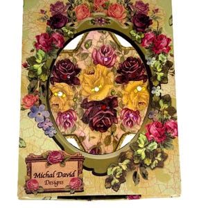 Floral Star of David Wall Decor – Elegant Judaica Art – Unique Handmade ...