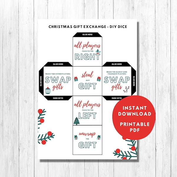 Secret Santa Dice Game - Etsy