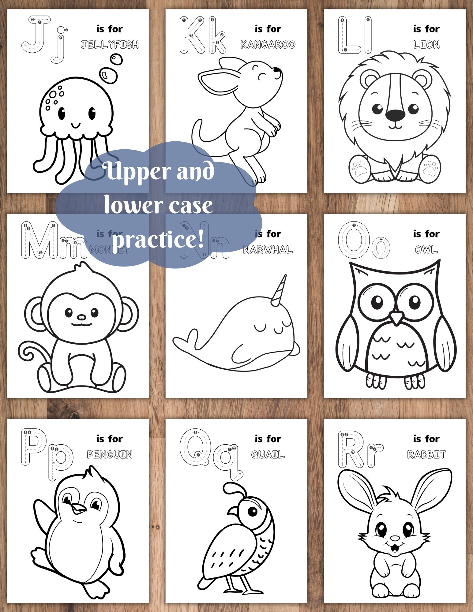 Alphabet Tracing Pages & Coloring Sheets PDF | 105 Printable Preschool ...