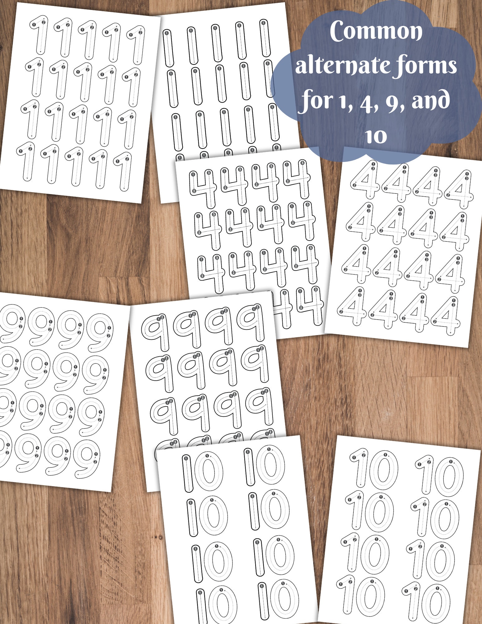 Animal Number Tracing & Coloring Pages 1–10 | Counting, Printable PDF ...