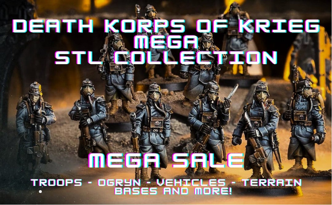 Krieg MEGA STL Pack 40k Krieg Collection Shovel Troopers 40k Death ...