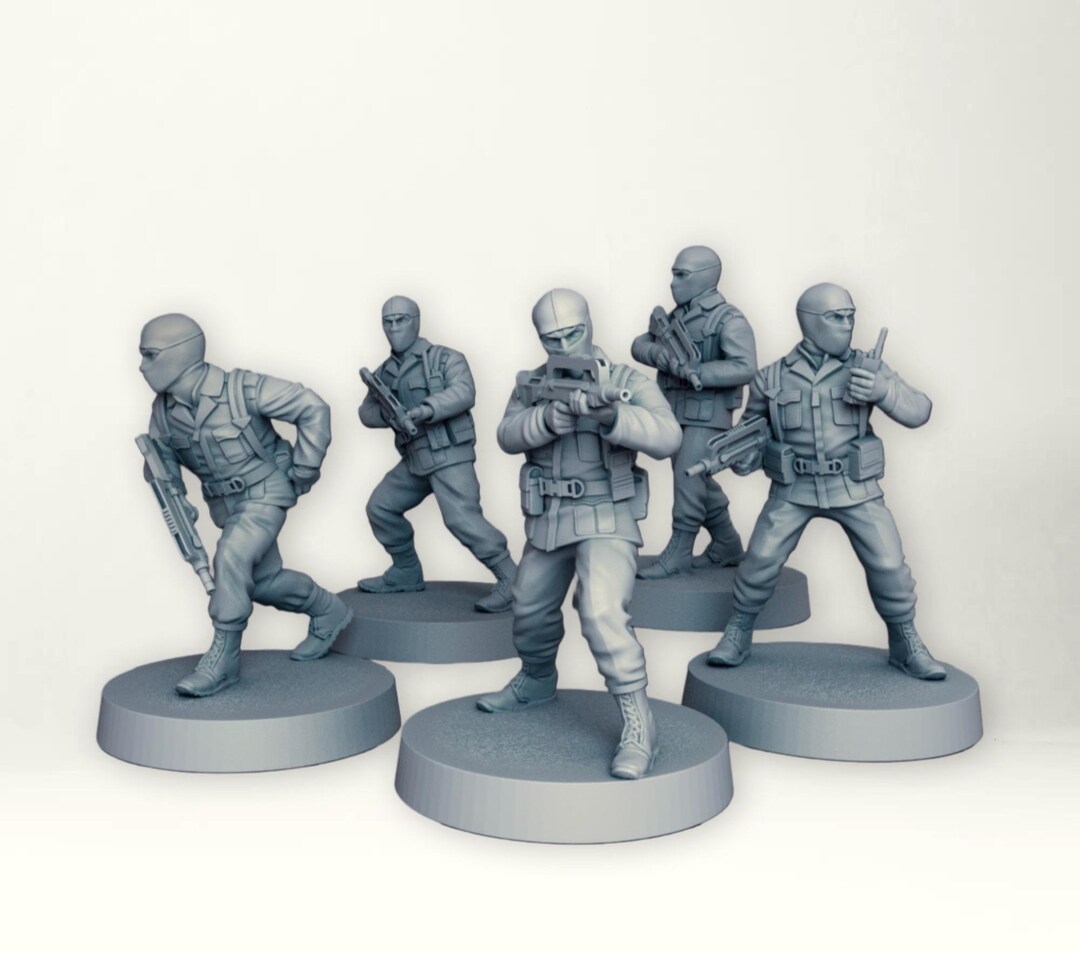 5 PMC Soldiers 28mm 32mm Miniatures Wargaming Miniatures Modern ...