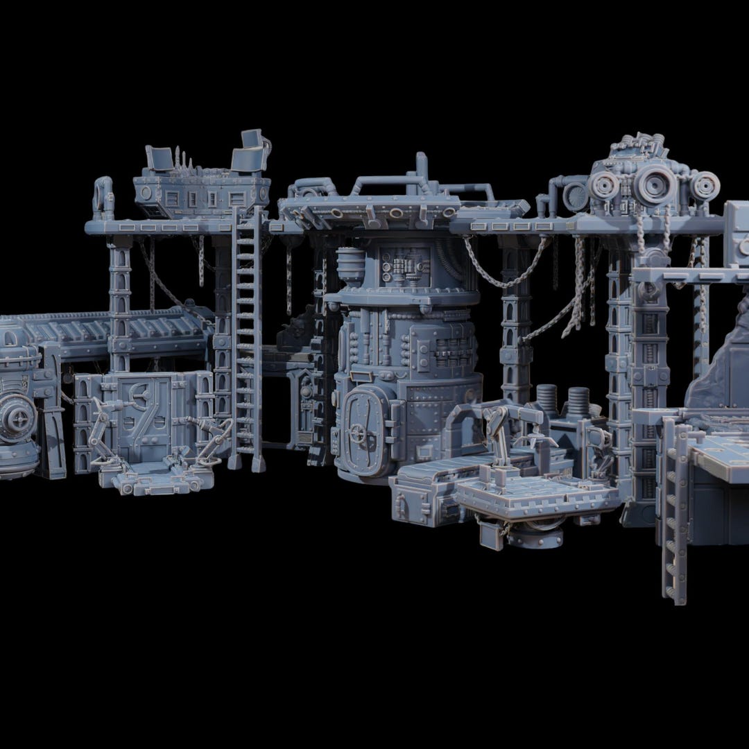 STL Files Factory Terrain Miniature Grimdark Tabletop Terrain STL ...
