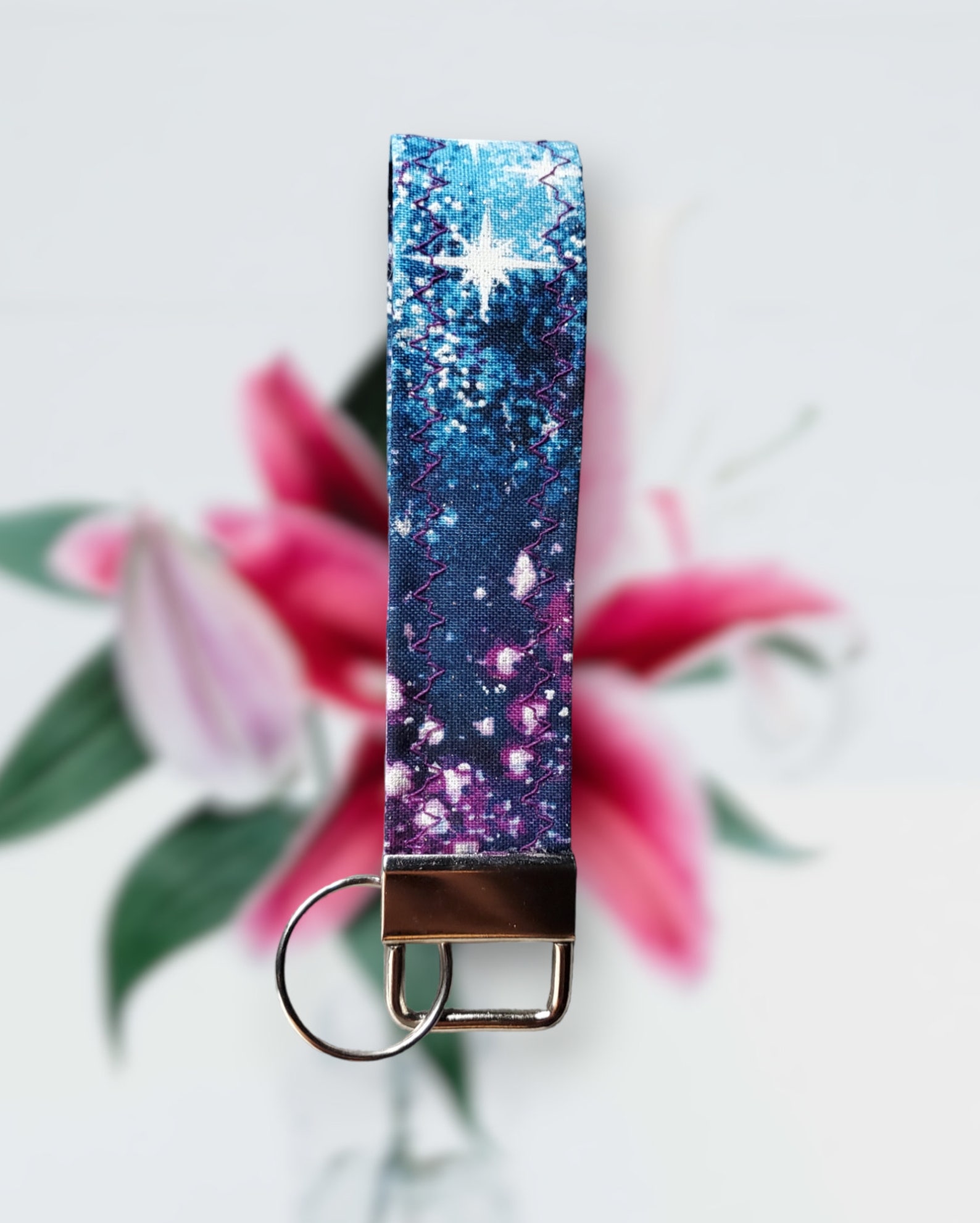 Key Fob Keychain Handmade Keychain Wristlet Keychain Multicolored ...