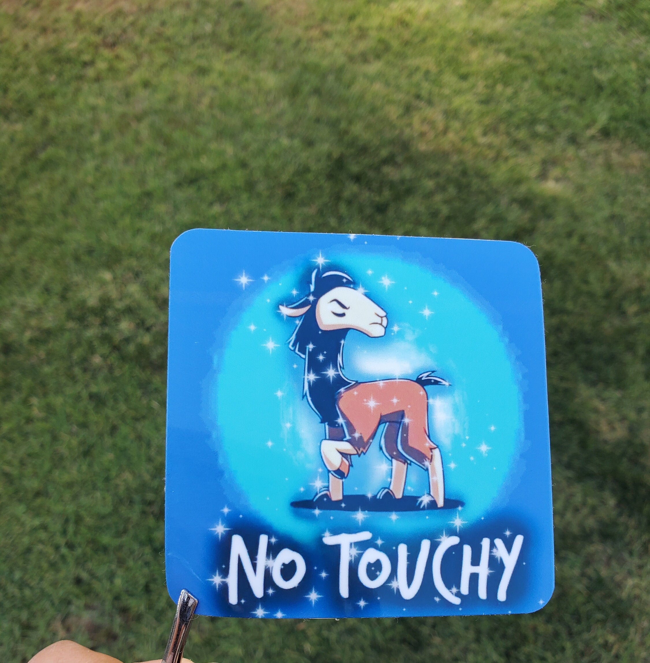 No Touchy Emperor's New Groove Kuzco Square Sticker - Etsy